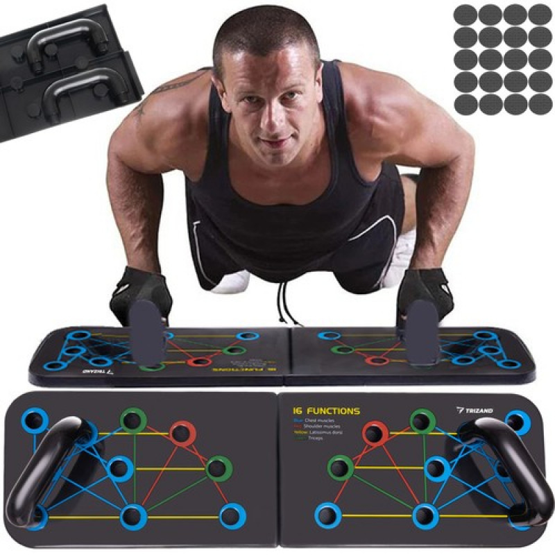 Placa Multifunctionala pentru Antrenament Fitness, Flotari, 16 in 1 ...